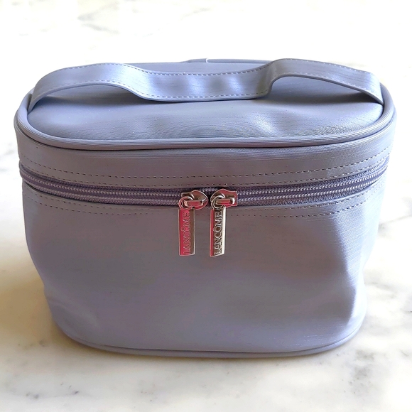 Lancome | Bags | Nwt Lancome Large Grey Vinyl Cosmetic Bag Wdouble ...